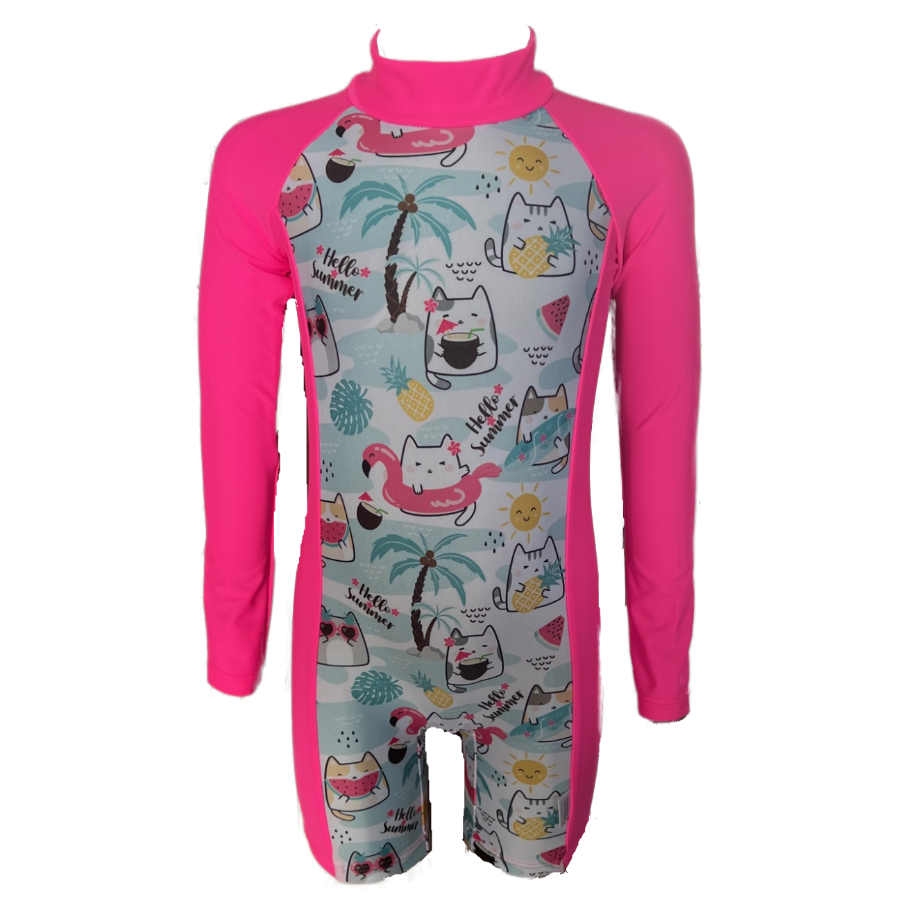 Girls Long Sleeve Swimming Suit Just Jump Girls Long Sleeve Swimming Suit Just Jump